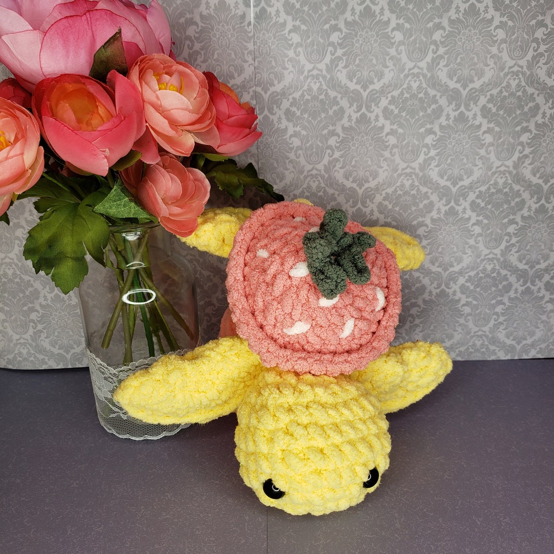 Strawberry Sea Turtle Lemon Sea Turtle Pink and Yellow - Etsy