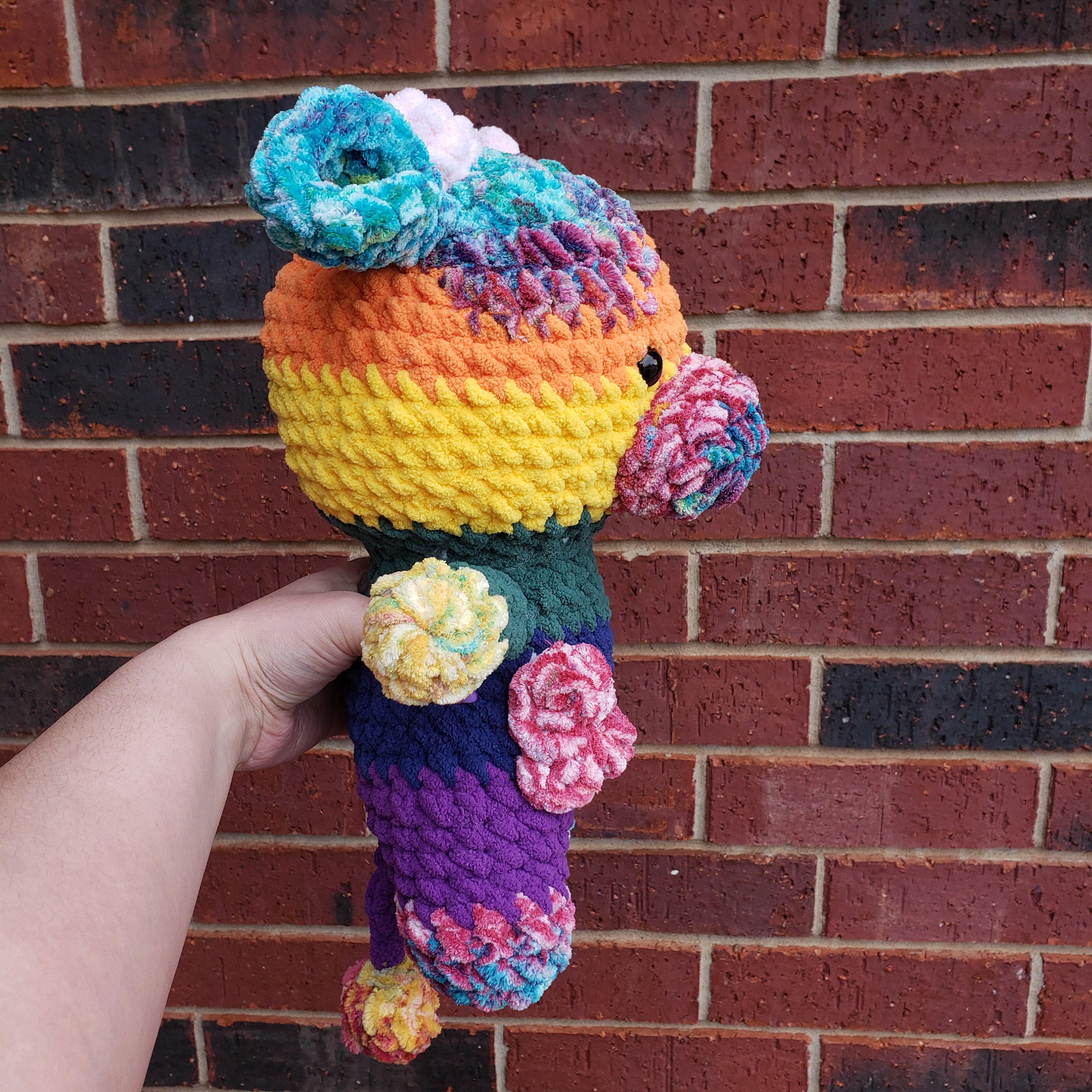 Crochet Rainbow Cow Stuffed Animal Amigurumi Rainbow Yarn Cow Plushy ...