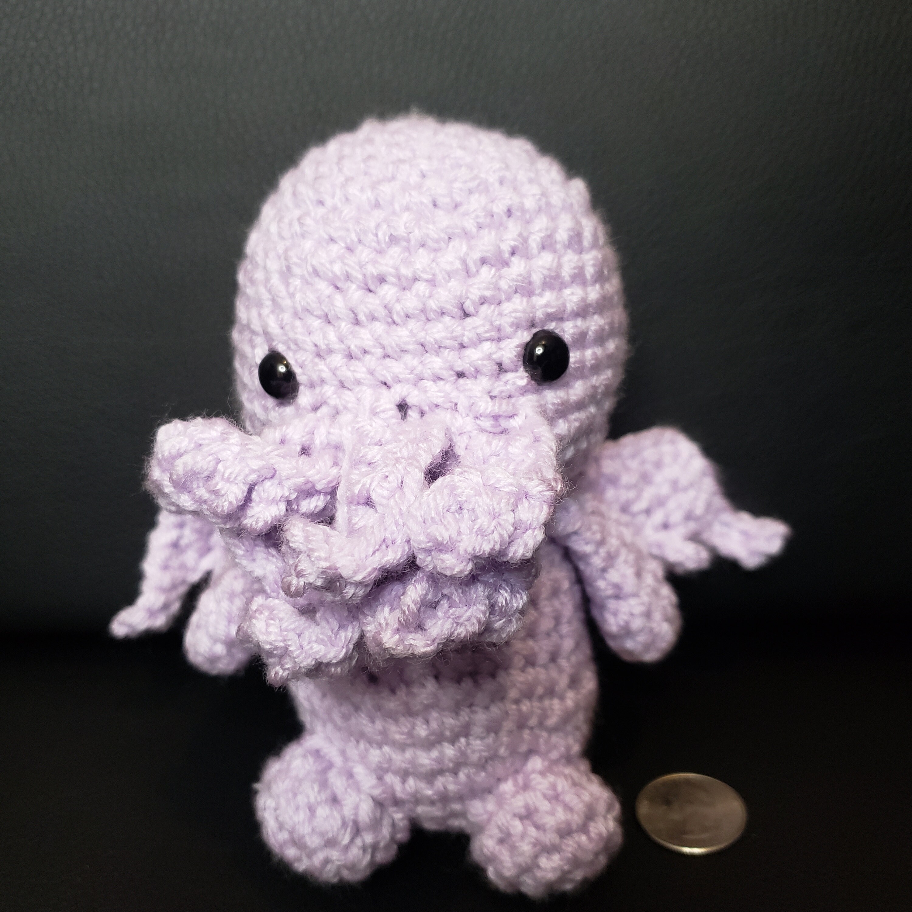 Cthulhu Crochet Toy Hand Made Cryptid Doll Gift for Goths Ombre Yarn ...