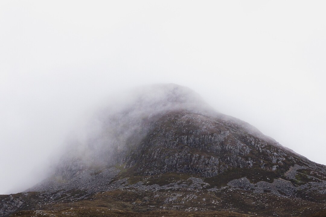 Moody Fog Covered Scottish Mountain | Scotland Photography - Etsy