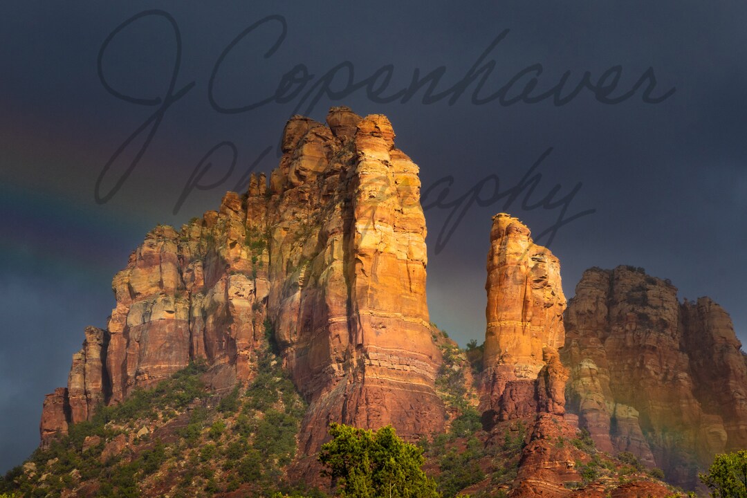 Red Rocks and Rainbows | Red Rocks of Sedona, AZ - Etsy