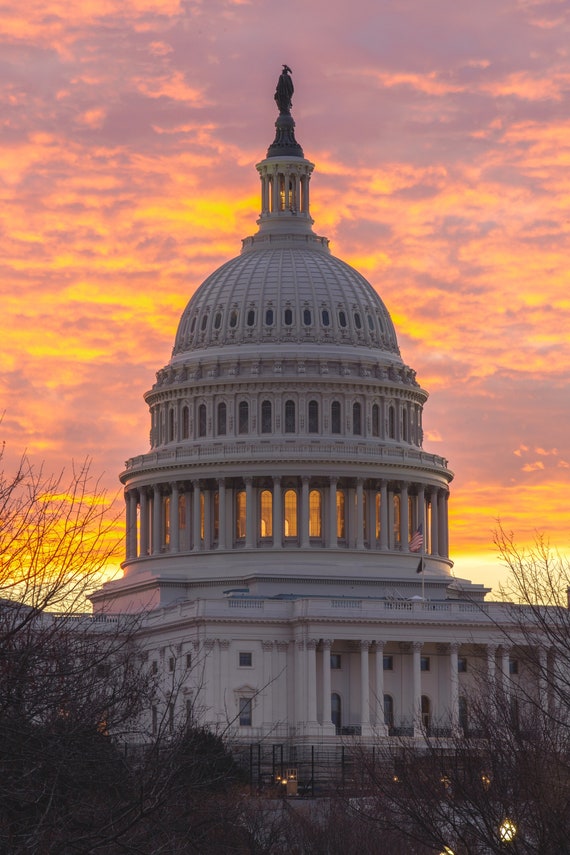 Capitol Dome Washington DC Cityscape Photography - Etsy
