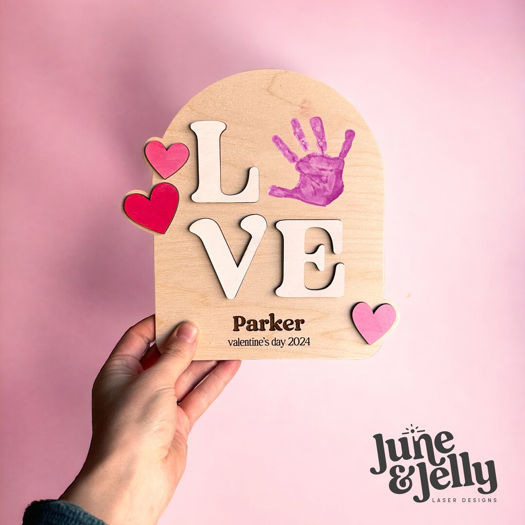 Valentines Day Hand Print SVG Mom File | Boho Laser Cut Gift XOXO SVG ...