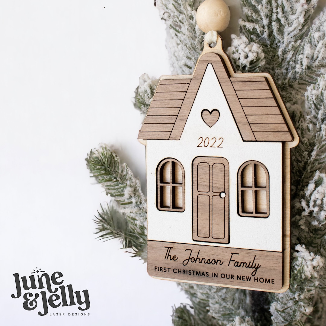 Boho House New Home Real Estate Ornament | Laser Glowforge SVG File - Etsy