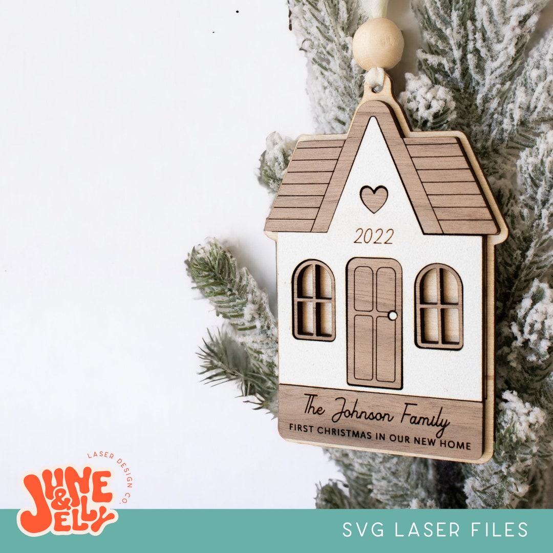 Boho House New Home Real Estate Ornament Laser Glowforge SVG - Etsy