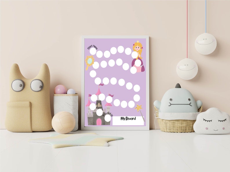 Printable Princess Reward Chart | Princess Behavior Chart | Routine ...