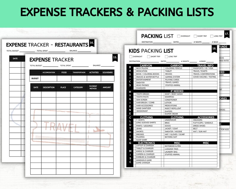 Ultimate Editable Travel Planner | Adults Kids | Daily Itinerary ...