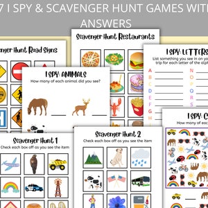 Road Trip Activity Printable | Travel Kid Games Bundle | Summer ...