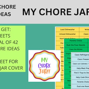 42 Chore Jar Cards | Chore Cards for Kids | Learning Responsibility ...