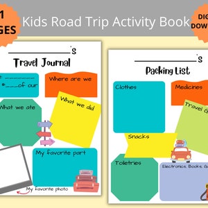 Road Trip Activity Printable | Travel Kid Games Bundle | Summer ...
