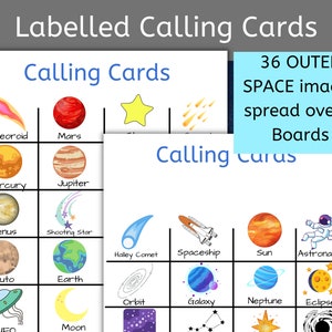 OUTER SPACE Bingo Printable, Cards and Markers; Summer Activity; Kids ...