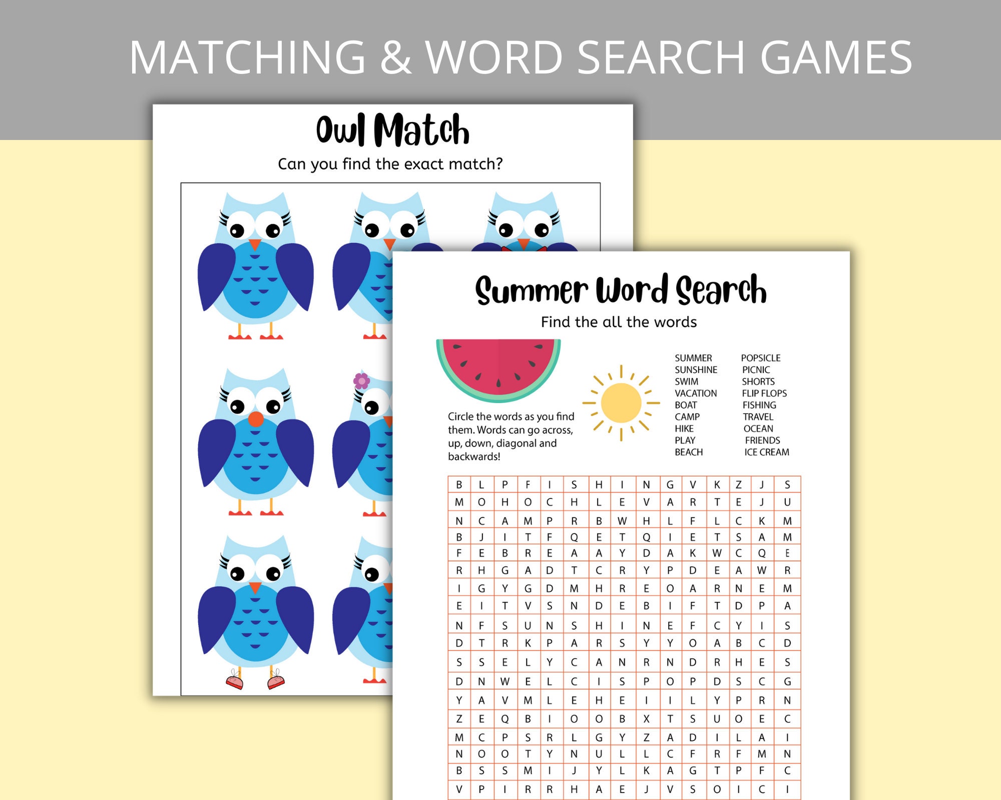 Road Trip Activity Printable | Travel Kid Games Bundle | Summer ...