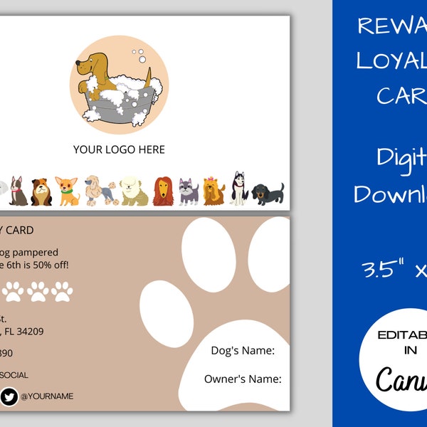 Groomer Client Cards - Etsy