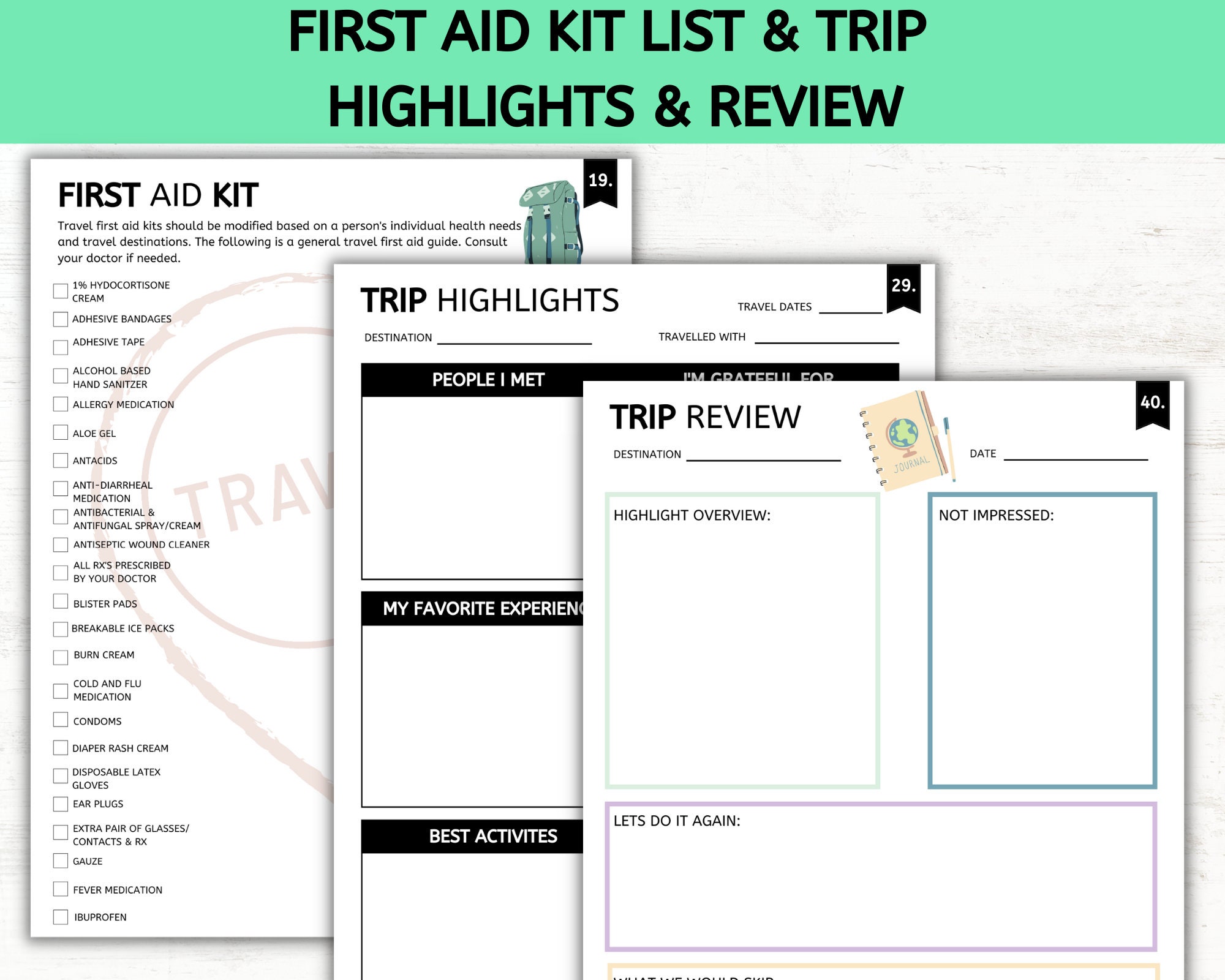 Ultimate Editable Travel Planner | Adults Kids | Daily Itinerary ...