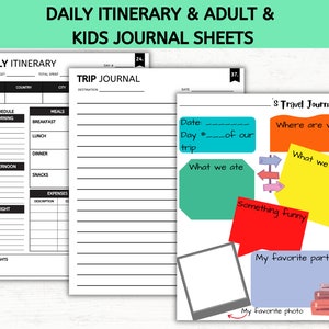 Ultimate Editable Travel Planner | Adults Kids | Daily Itinerary ...