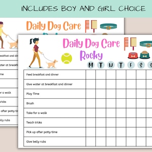 Dog Care Printable Planner, Dog Care Tracker, Puppy Feeding Schedule ...