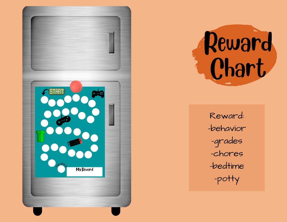 Printable Video Game Reward Chart Video Game Behavior Chart - Etsy UK
