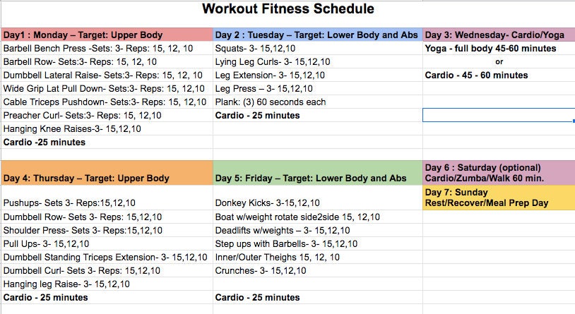 Weekly Container Diet & Exercise Plan - Etsy