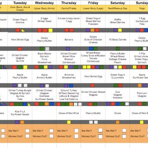 Weekly Container Diet & Exercise Plan - Etsy