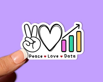 I Love Data Sticker - Etsy