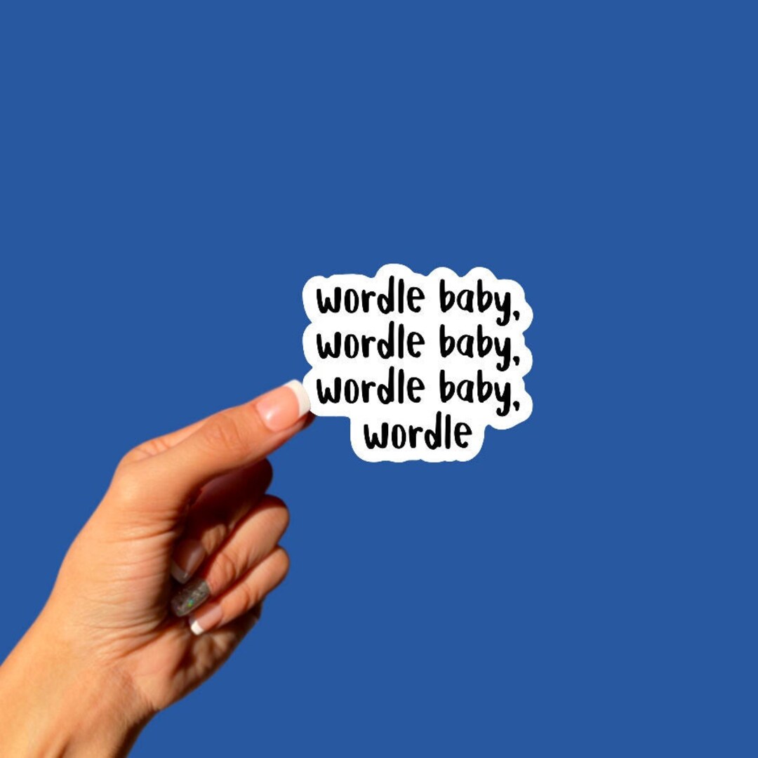 Wordle Baby Wordle Sticker, WFH Sticker, Vinyl Sticker, Laptop Sticker ...