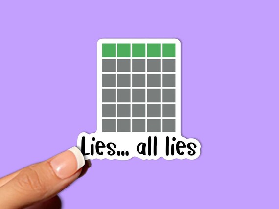Lies All Lies Wordle Sticker Vinyl Sticker Laptop Sticker - Etsy