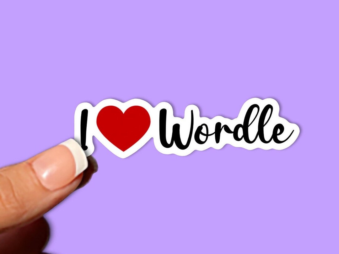 I Love Wordle, I Heart Wordle, Wordle Sticker, WFH Sticker, Vinyl ...