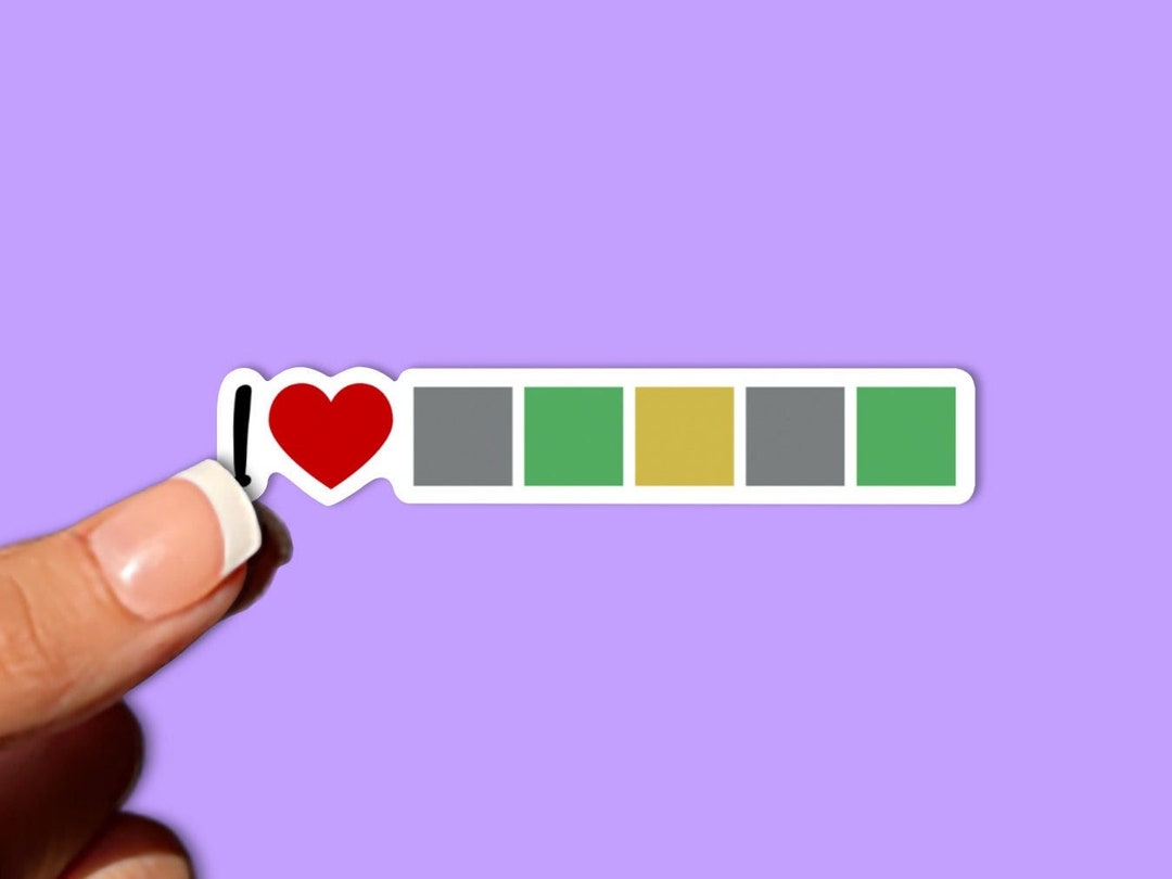 I Love Wordle, I Heart Wordle, Wordle Sticker, WFH Sticker, Vinyl ...
