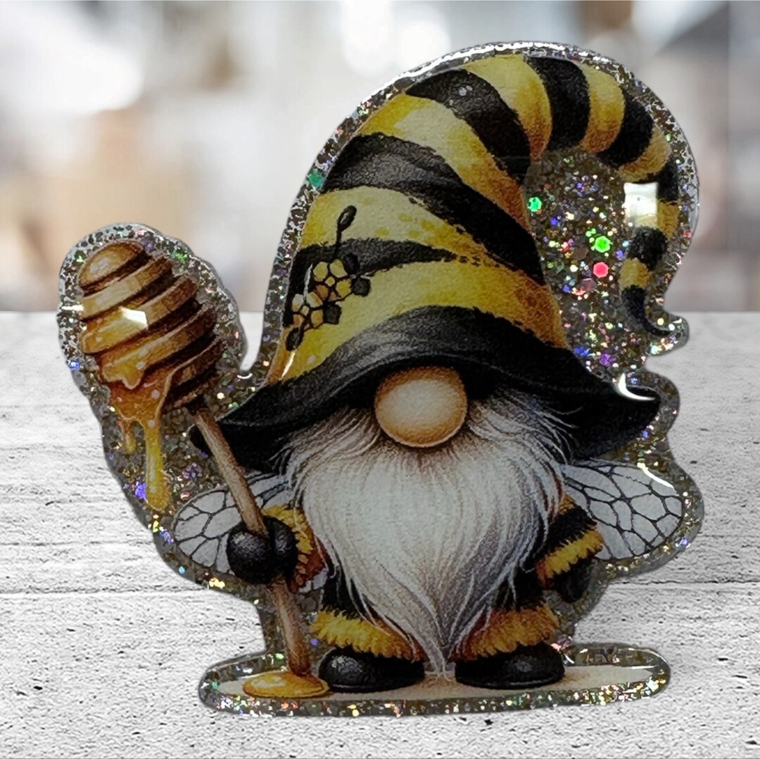 Honeybee Gnome Badge Reel/gnome Badge Reel/gnome/badge Reel - Etsy