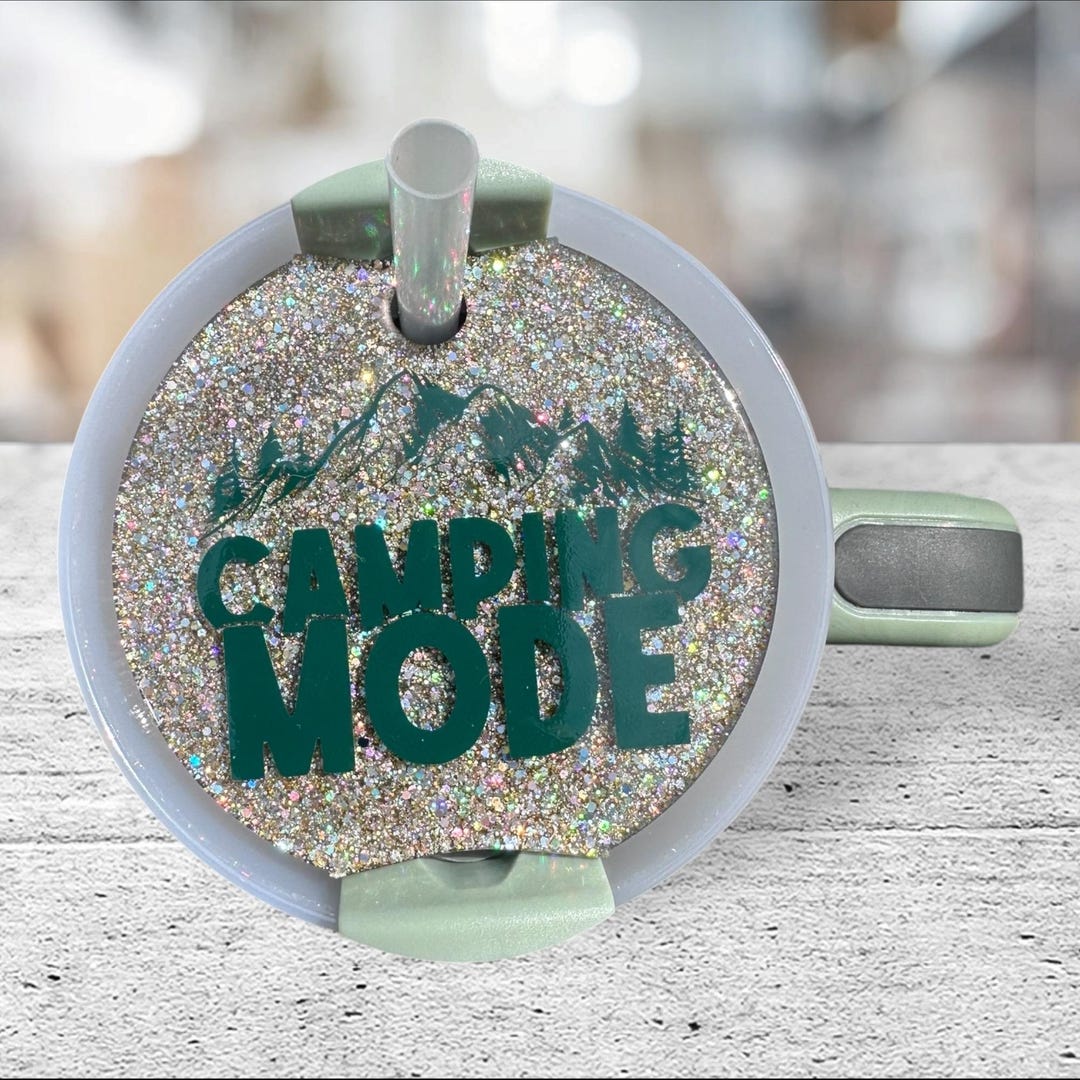 Camping Mode Stanley Topper: Glitter Tumbler Accessory - Etsy