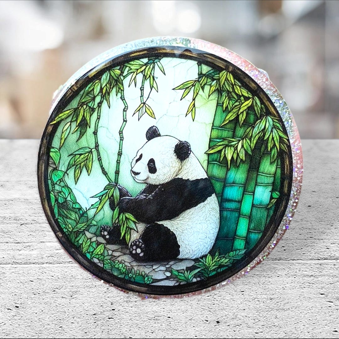 Panda Badge / Bamboo / Badge Reel / Panda Badge Reel / Panda / Name Tag ...