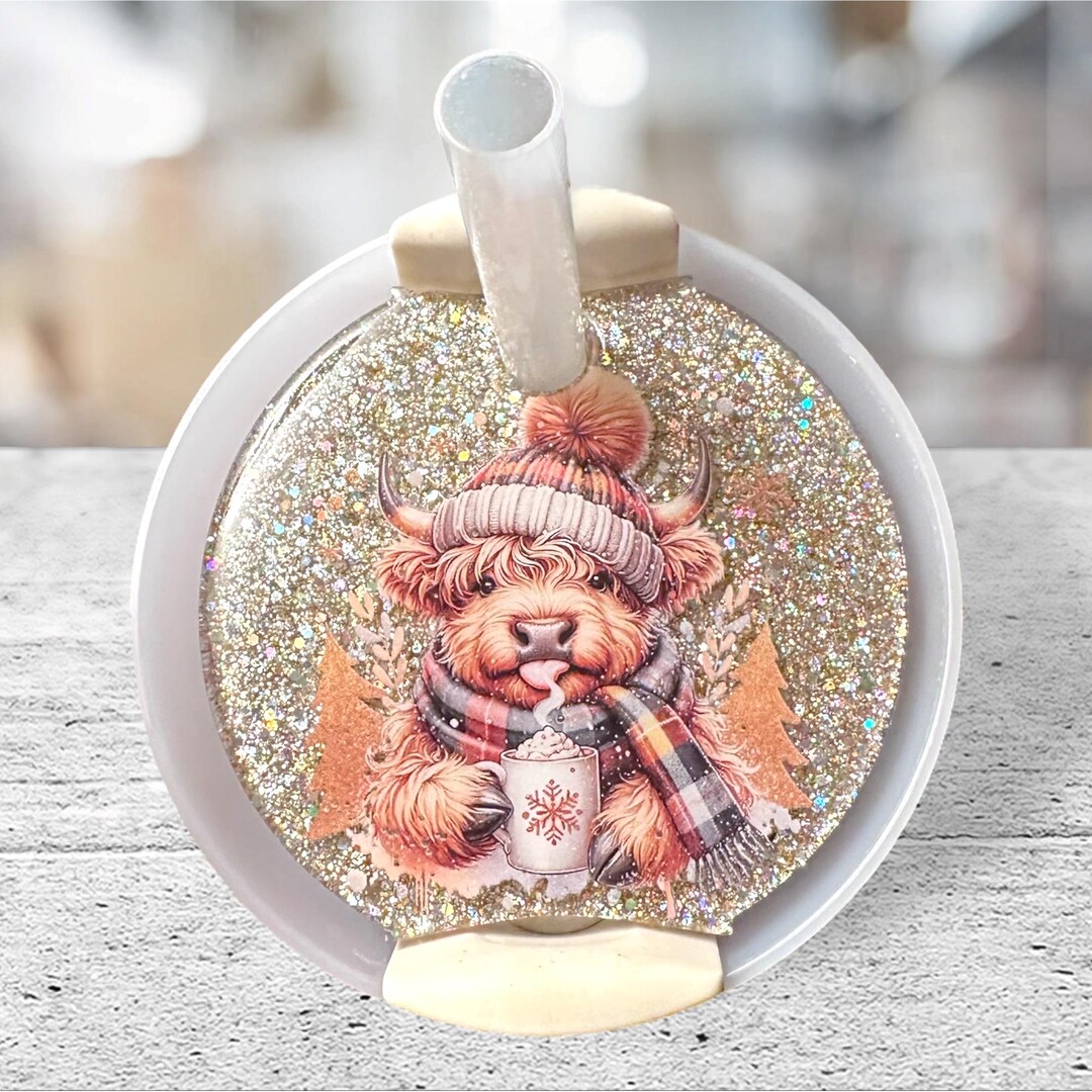 Highland Cow Stanley Topper, Cute Tumbler Accessory - Etsy