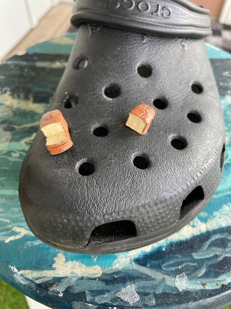 2 Pc Bread Jibbitz Croc Charm Hand Painted Shoe Charm - Etsy