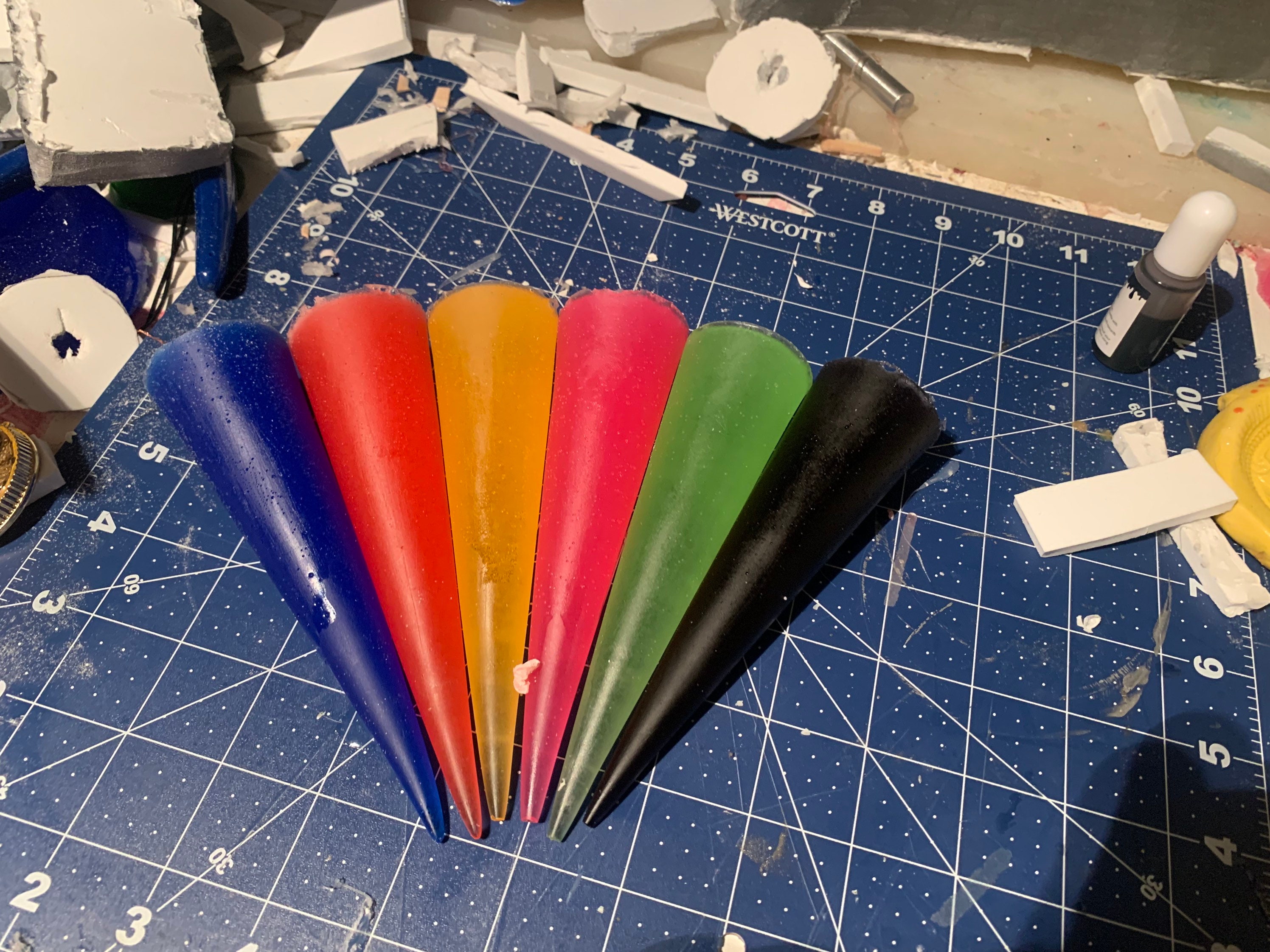 Set of 6 MMPR Inspired Power Crystals - Etsy Australia