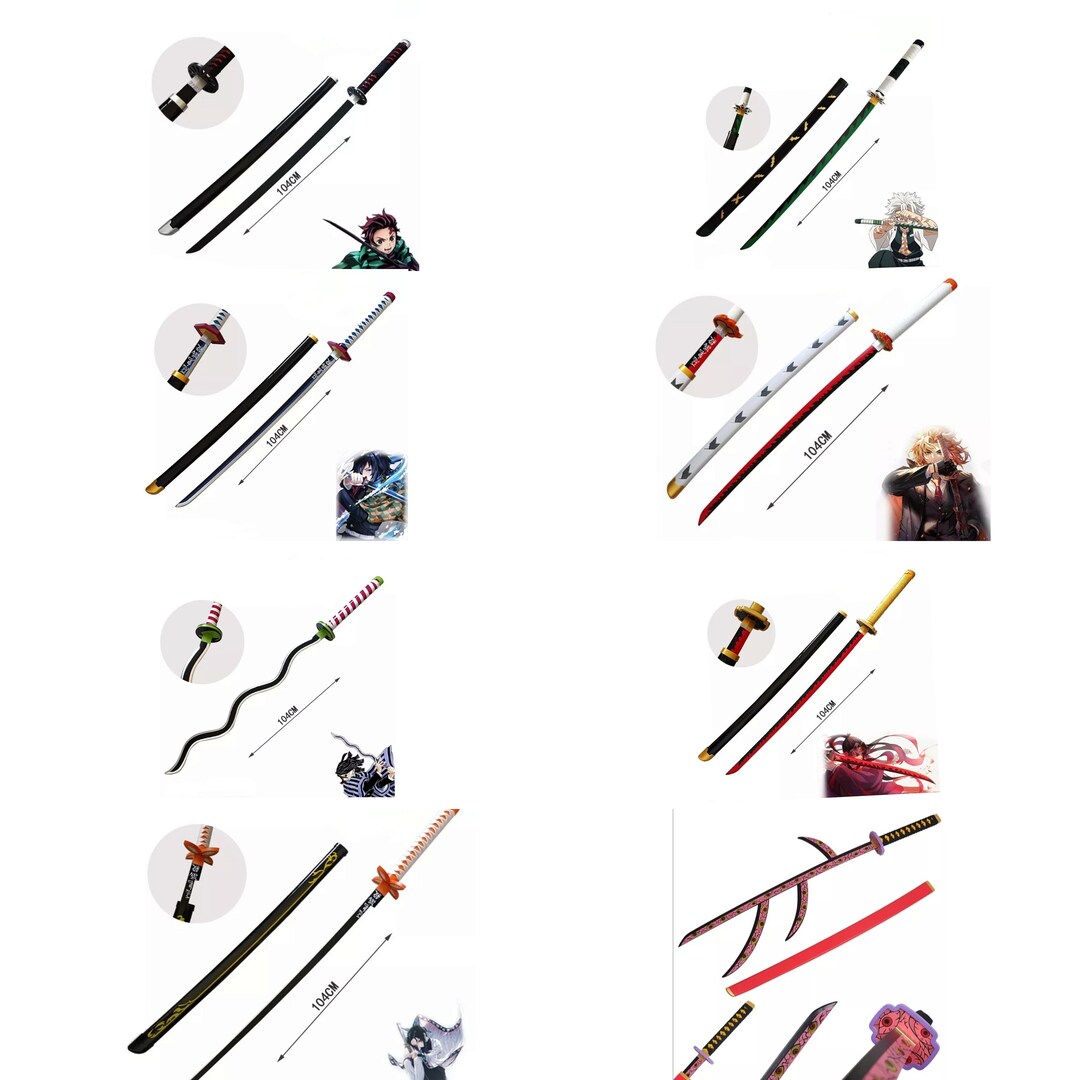 Anime 104cm Wooden Cosplay Halloween Swords - Etsy