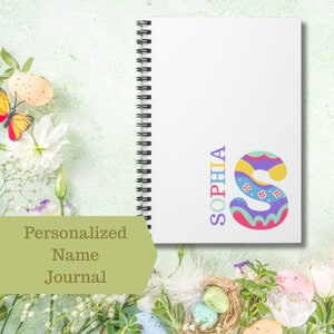 Monogrammed Easter Notebook, Custom Journal, Easter Notebook ...