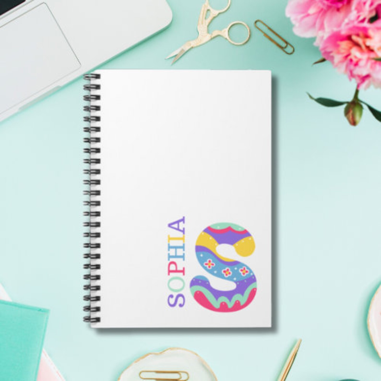 Monogrammed Easter Notebook, Custom Journal, Easter Notebook ...