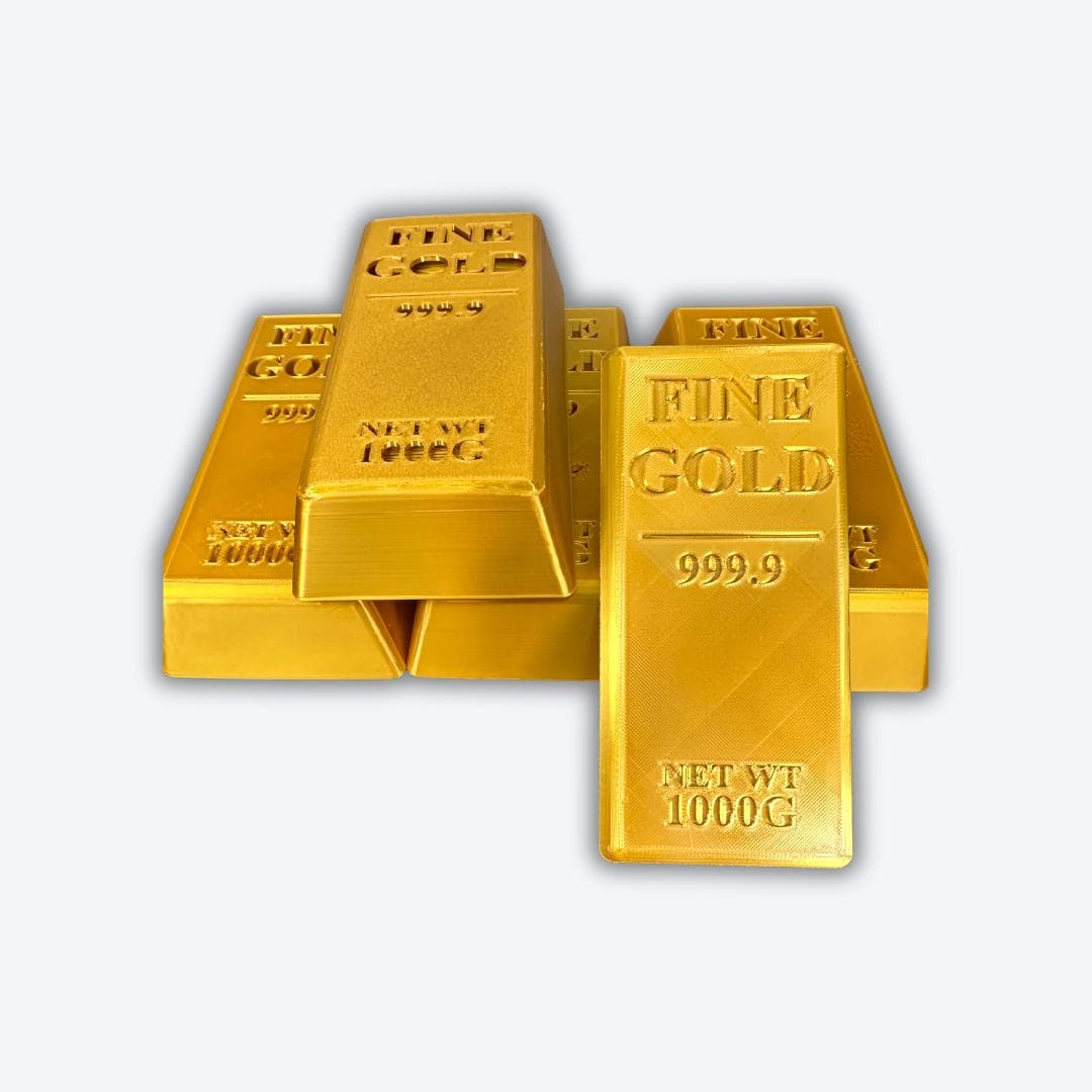 Realistic Gold Bar Prank Prop – 3D Printed Novelty Gold Ingot for ...