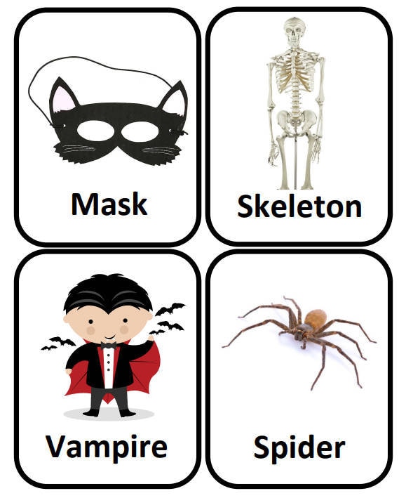 Halloween Flashcards *real Photos!* - Etsy
