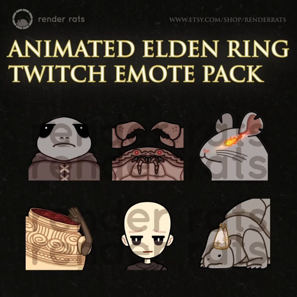 Animated Elden Ring Emote Pack for Twitch, Discord, Youtube, Streaming ...