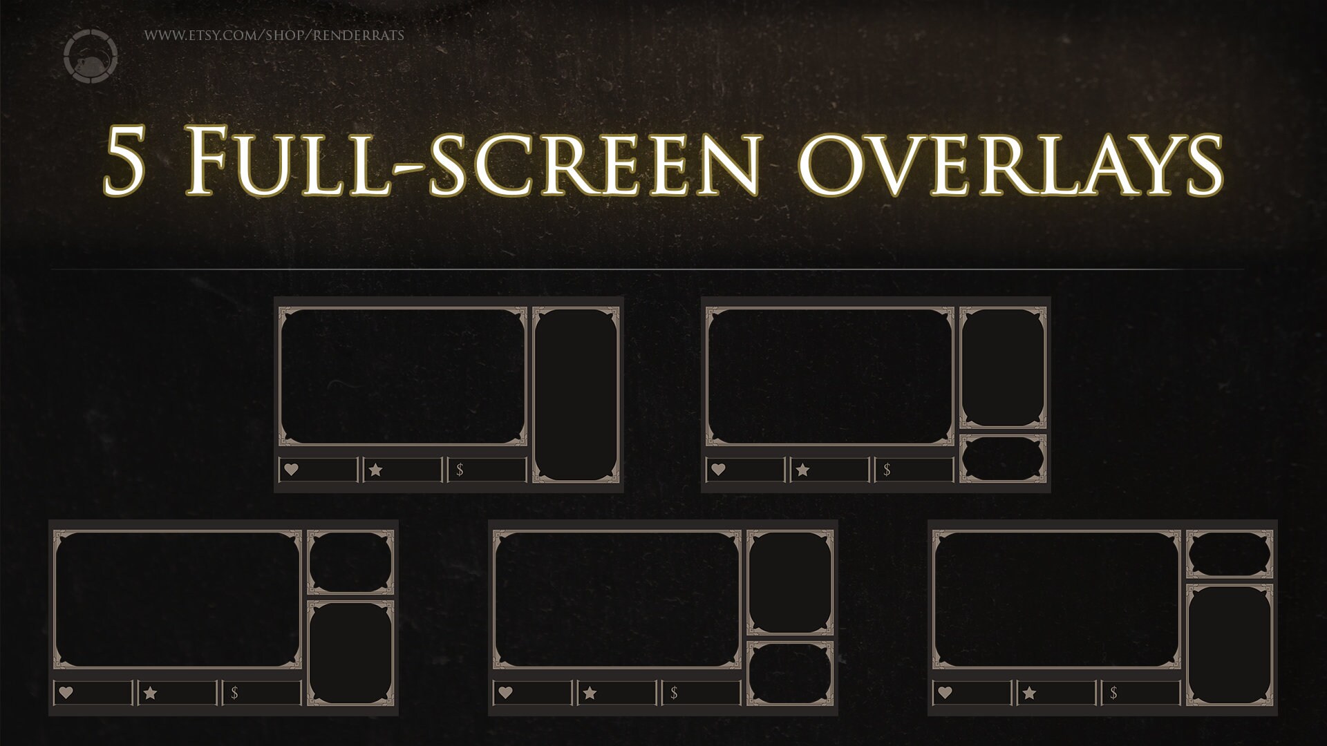 Customizable Animated Elden Ring Stream Overlay | OBS, SLOBS, Twitch | Geometric, Fantasy ...