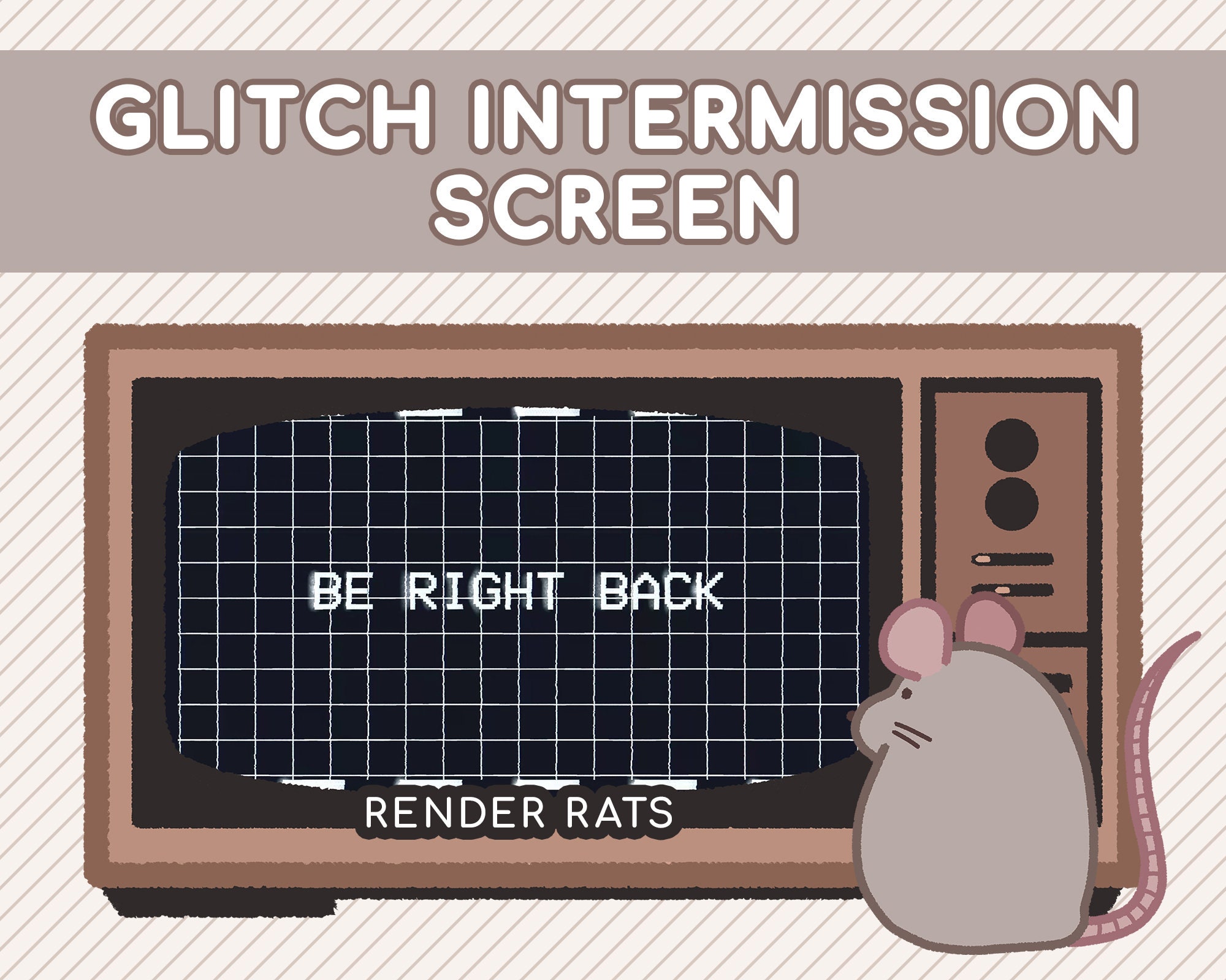 Animated TV Glitch Intermission Screens for Streaming | Twitch | TV ...