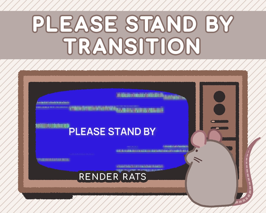 Animated "please Stand By" TV Test Screen Stinger Transition Scene for ...