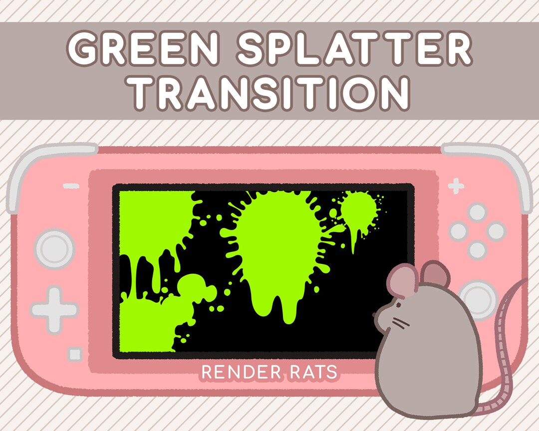 Animated Green Ink Splat Transition Scene for Twitch Streams, SLOBS ...