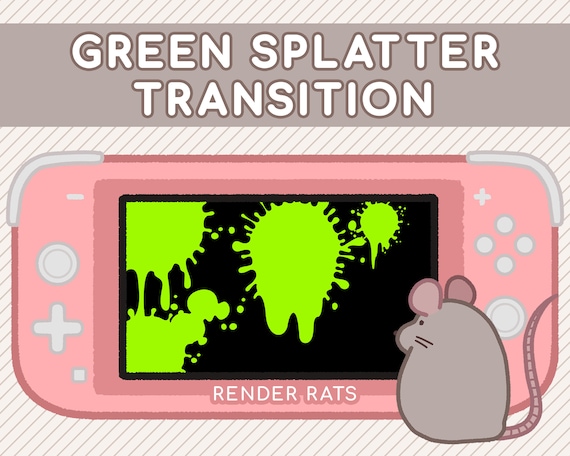 Animated Green Ink Splat Transition Scene for Twitch Streams - Etsy
