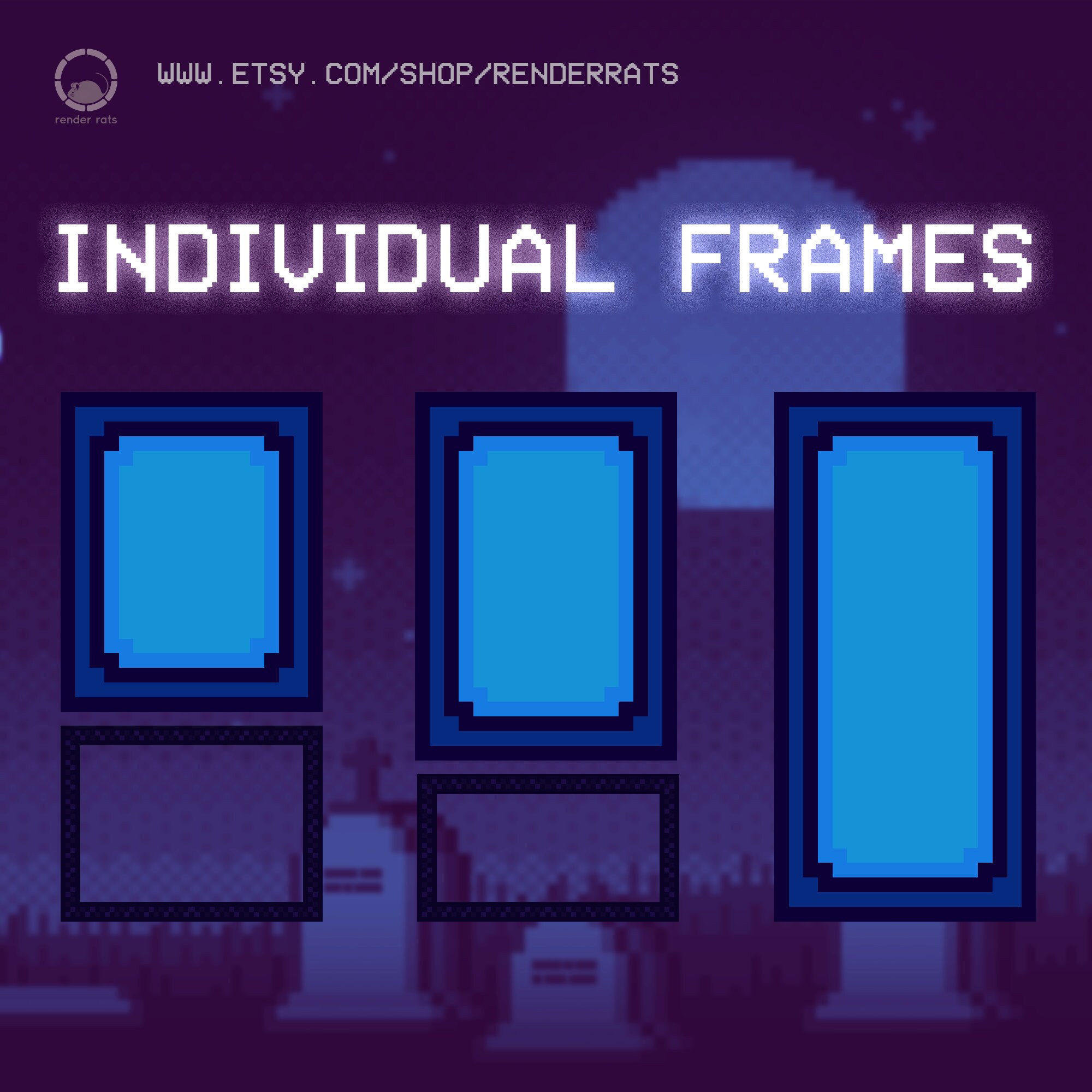 Customizable Animated Pixel Graveyard Aesthetic Stream Overlay Perfect ...