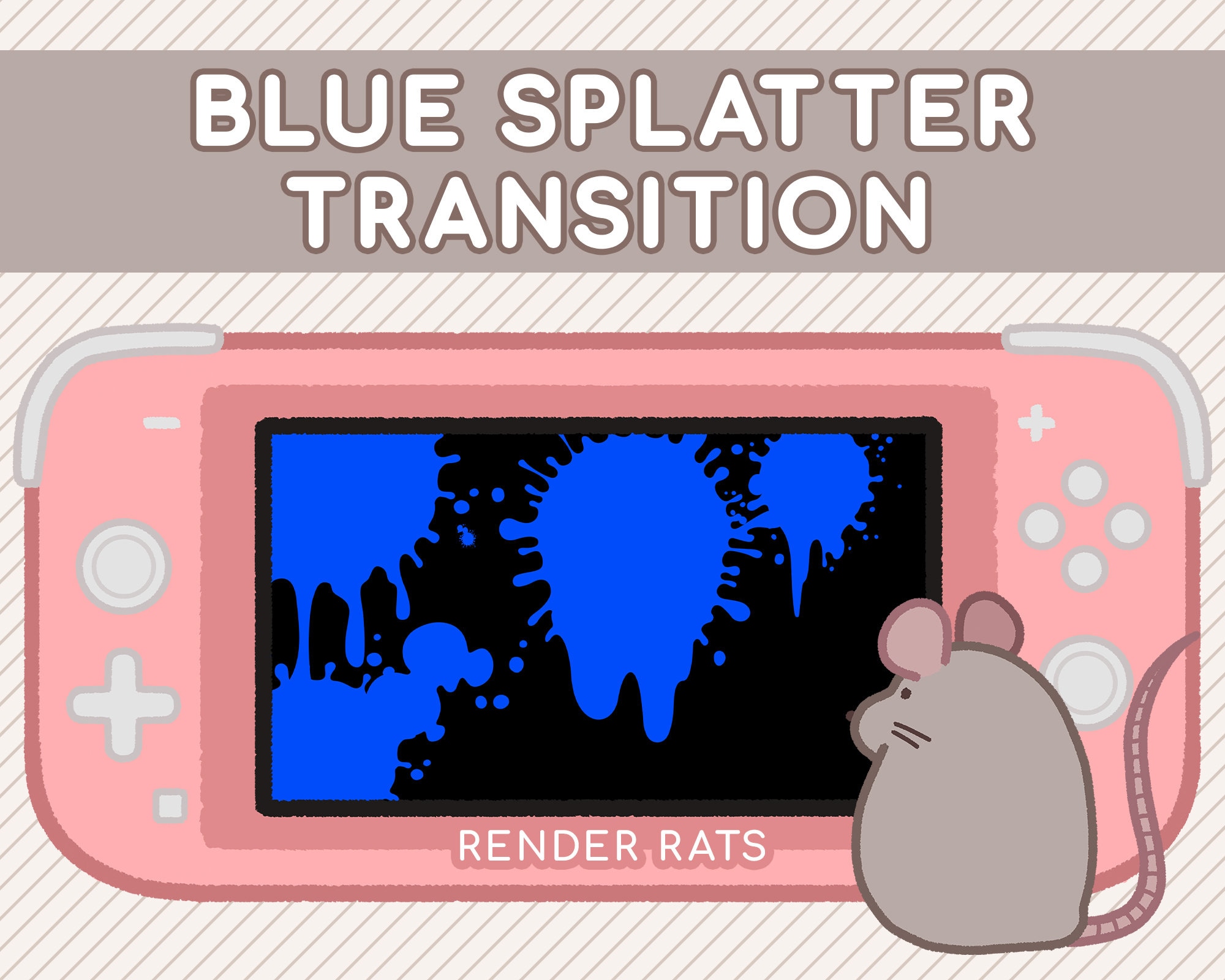Animated Blue Ink Splat Transition Scene for Twitch Streams, SLOBS, OBS ...