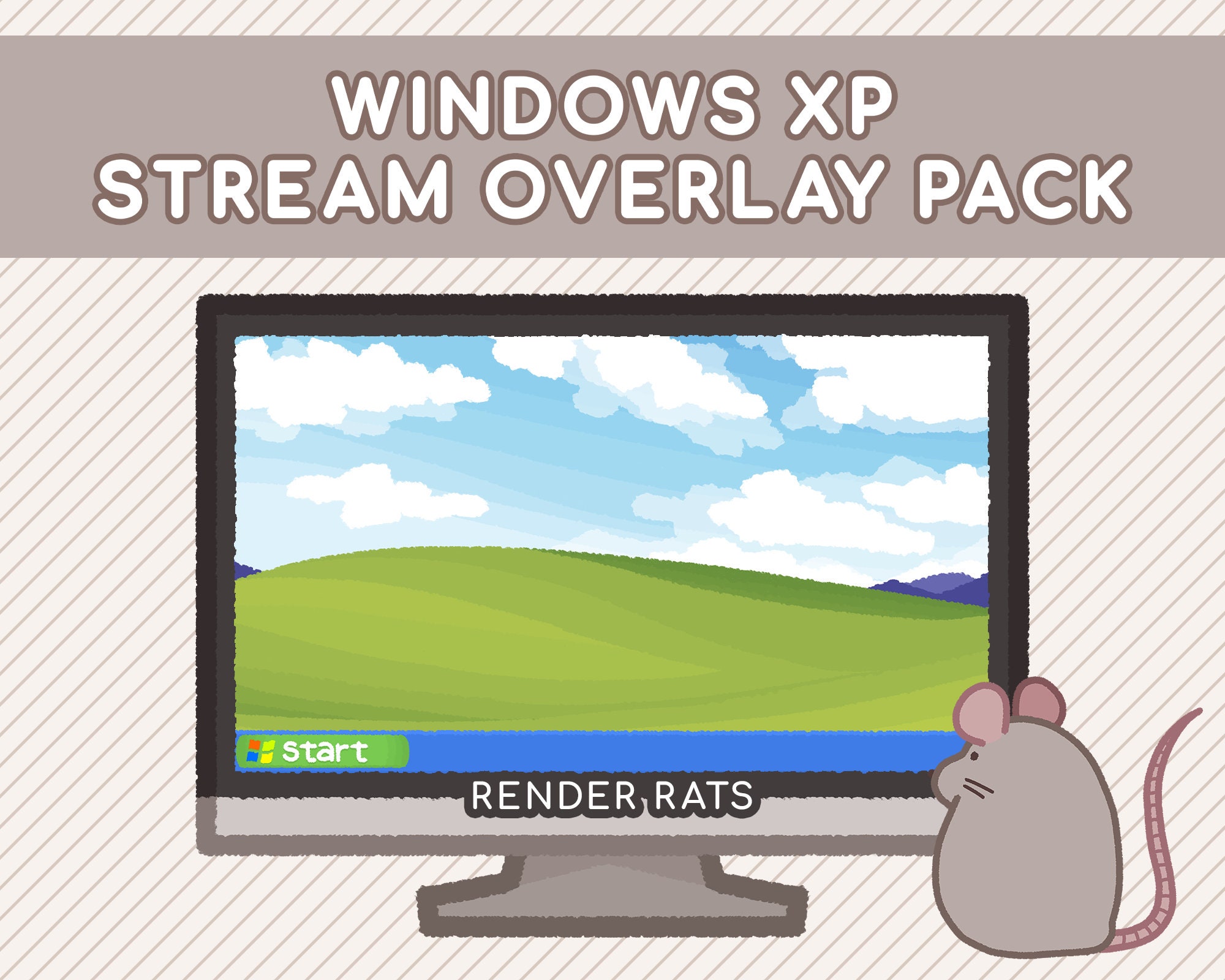 Customizable Animated Windows XP Aesthetic Stream Overlay | OBS, SLOBS ...