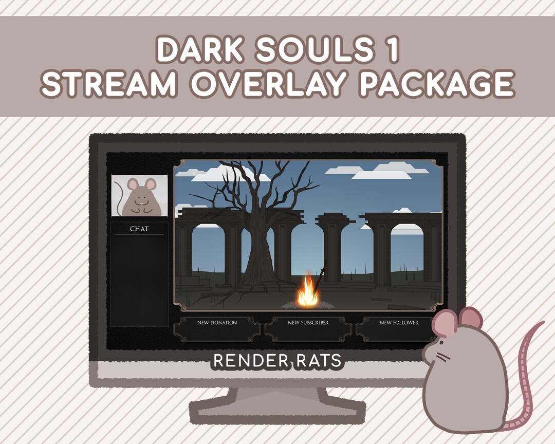 Customizable Animated Dark Souls 1 Stream Overlay | OBS, SLOBS, Twitch ...