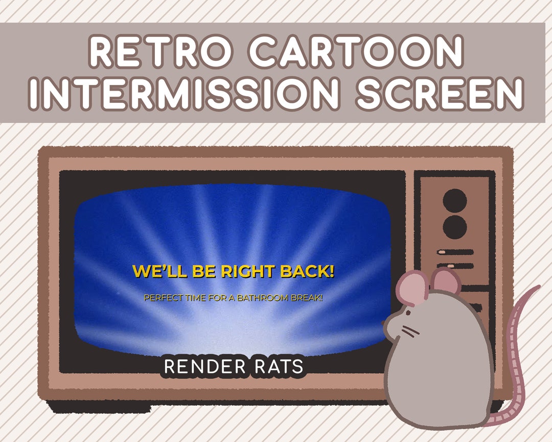 Blue Retro Starburst Cartoon BRB Scene for Twitch Streams, SLOBS, OBS ...
